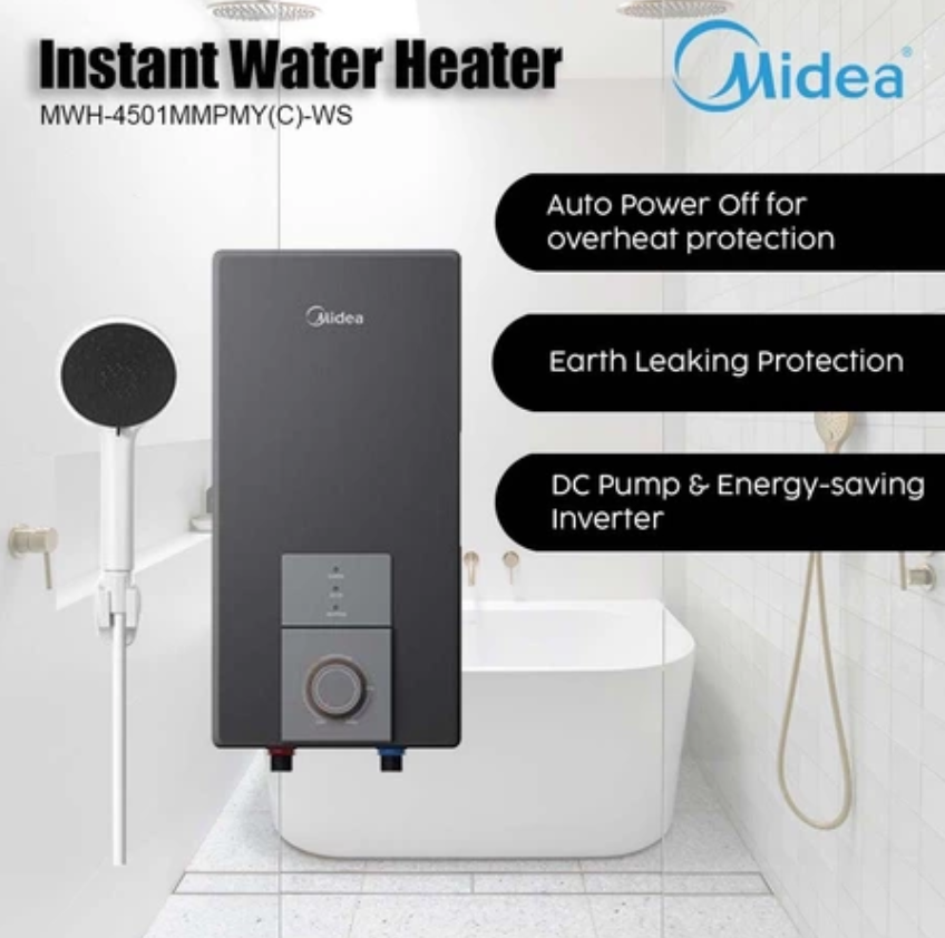 Midea / Haier Instant Electric Water Heater(WITH DC PUMP) MWH-38P3 ...