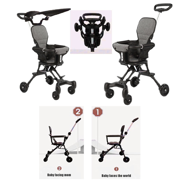 🔥Free Ship🔥 Stroller Baby Big 4 Wheels Lightweight Foldable Stable Soft ...