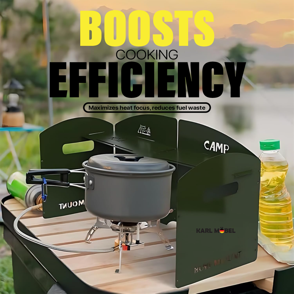 Stove Windshield Camping Adjustable Foldable Windshield Gas Stove Wind ...