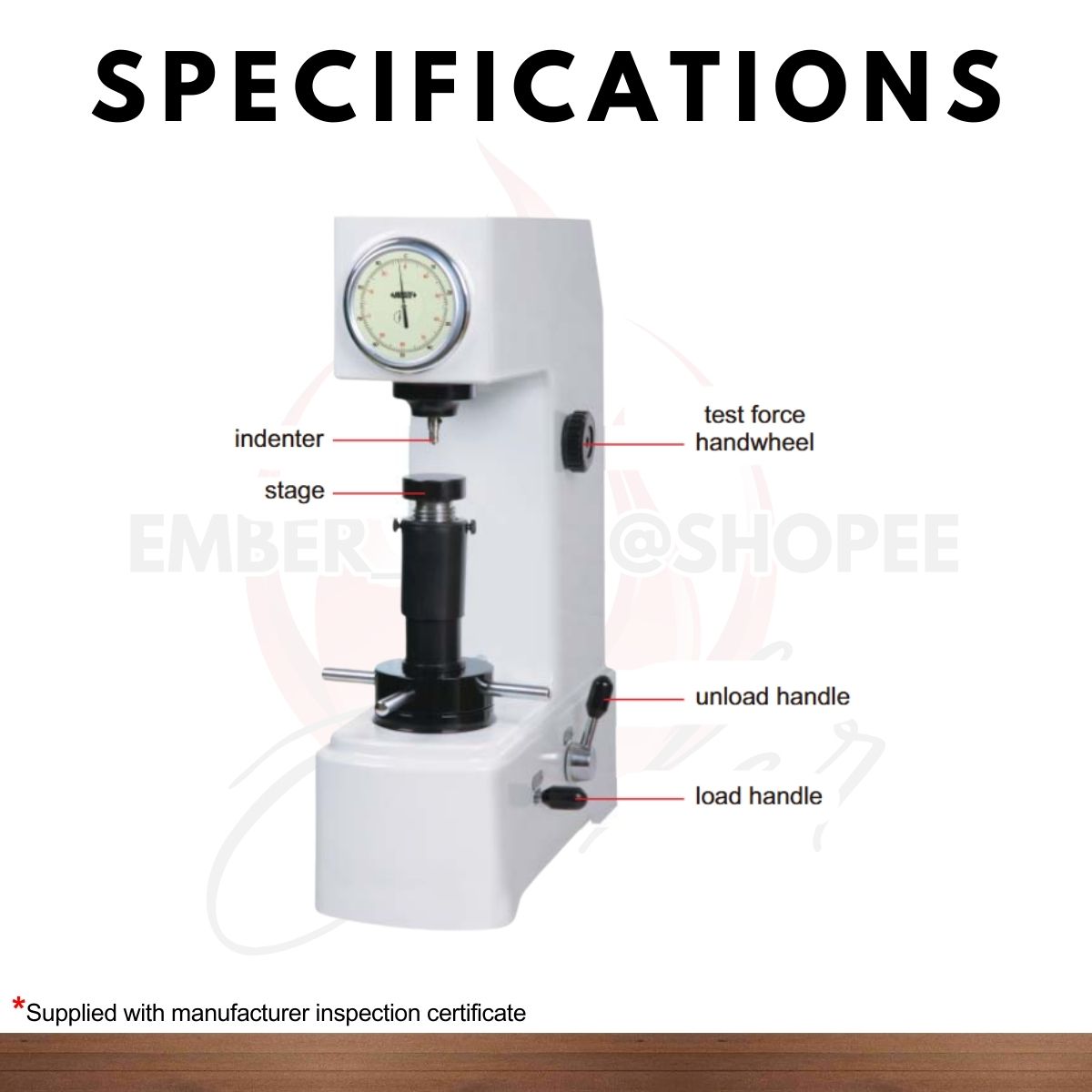 INSIZE Manual Rockwell Hardness Tester (Basic Type) HDT-RW160 | Shopee ...