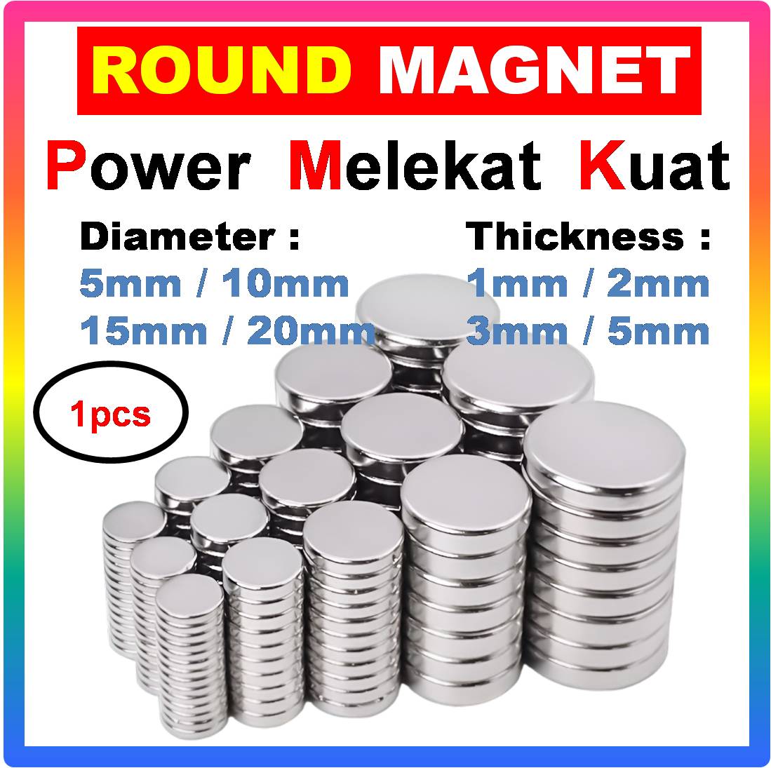1pcs | Neodymium Magnet | Strong Magnet | Fridge Magnet | Magnet Peti ...