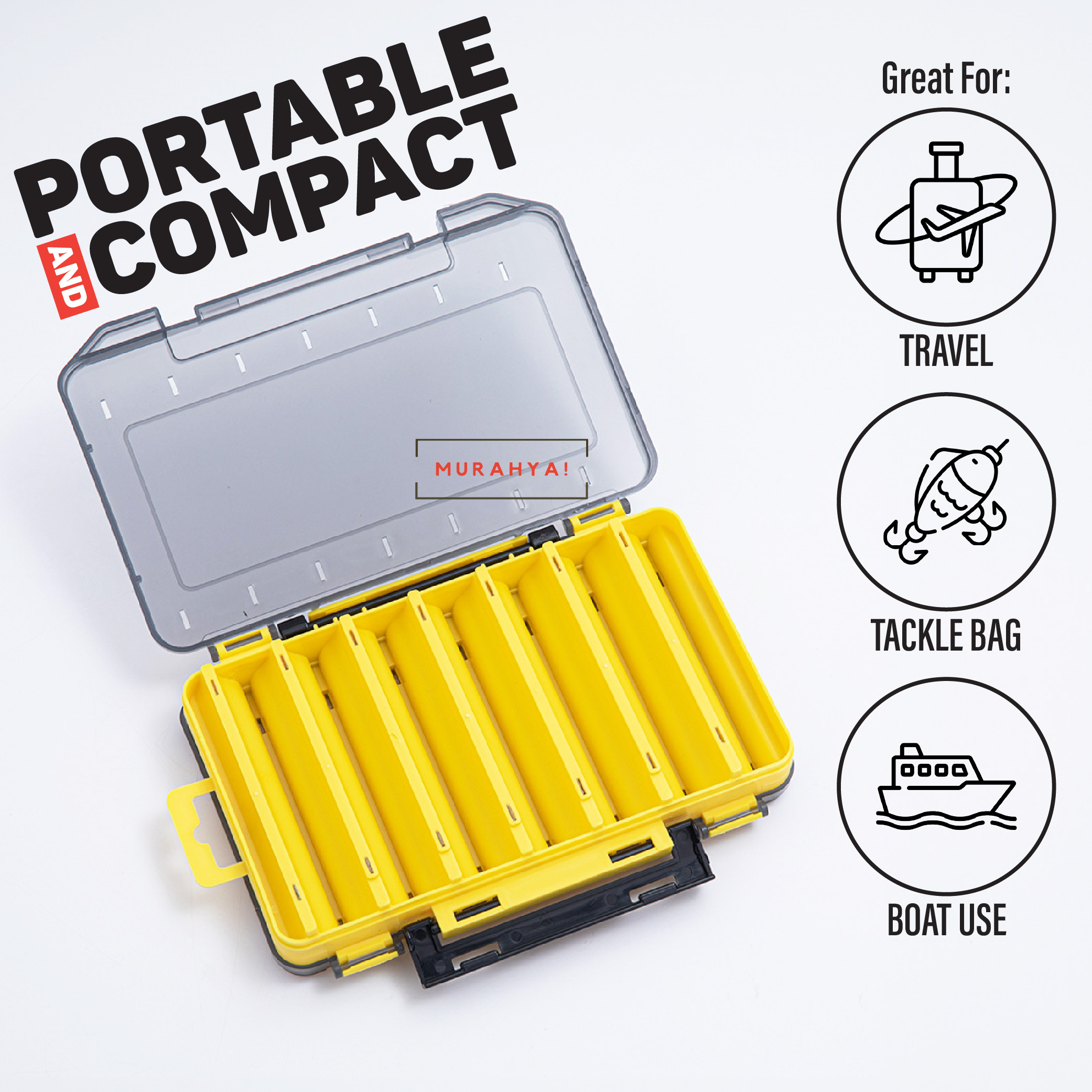 Fishing Tackle Box Outdoor Storage Box Multifunctional Kotak Pancing ...