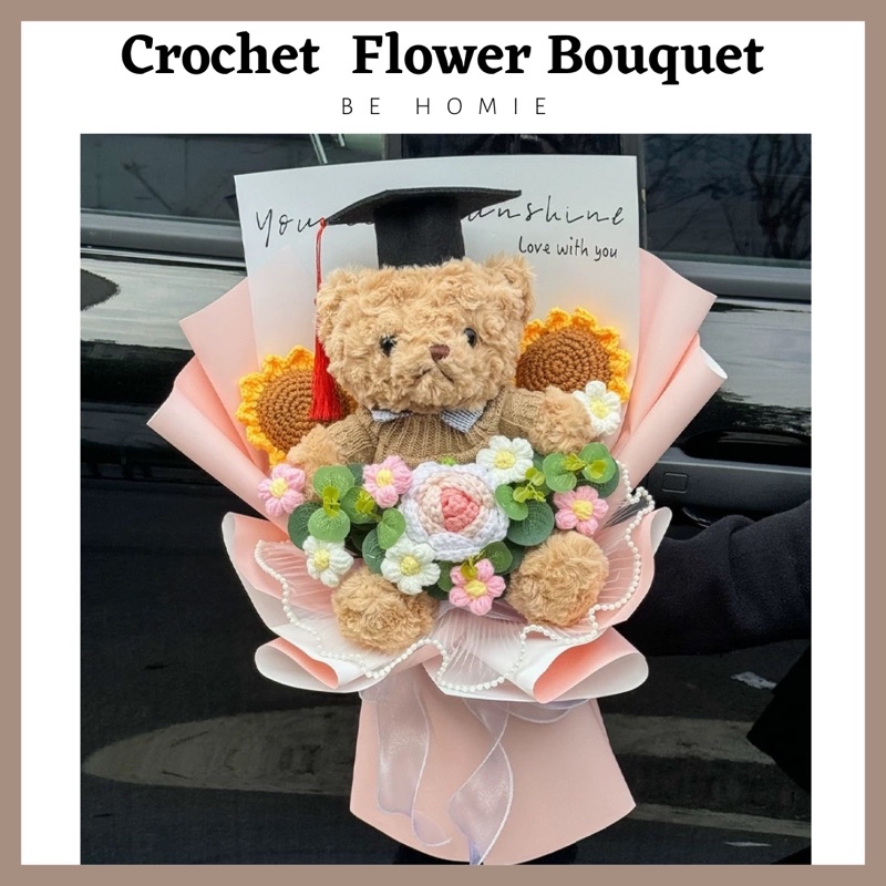 ⭐NEW⭐ BH Graduation gift crochet flower bouquet convo gift graduation ...