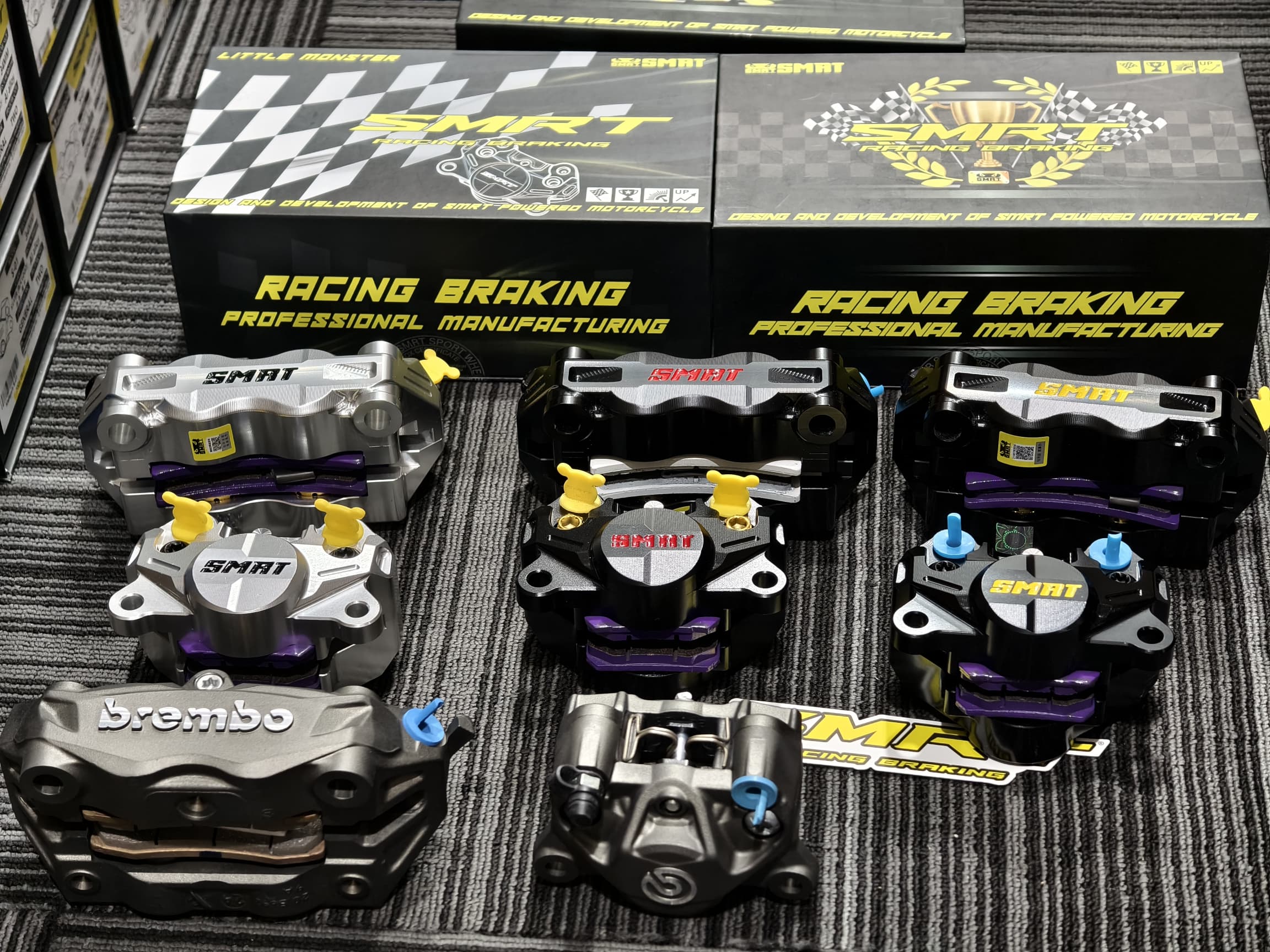 ORIGINAL BREMBO P34 SILVER LOGO 2POT CALIPER 100% ORIGINAL SMRT CALIPER ...