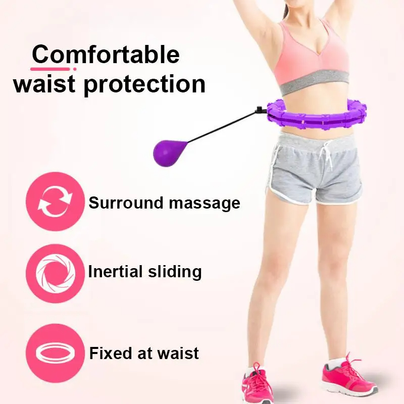 24 Sections Smart Sport Hoop Adjustable Thin Waist Gym Circle Ring ...