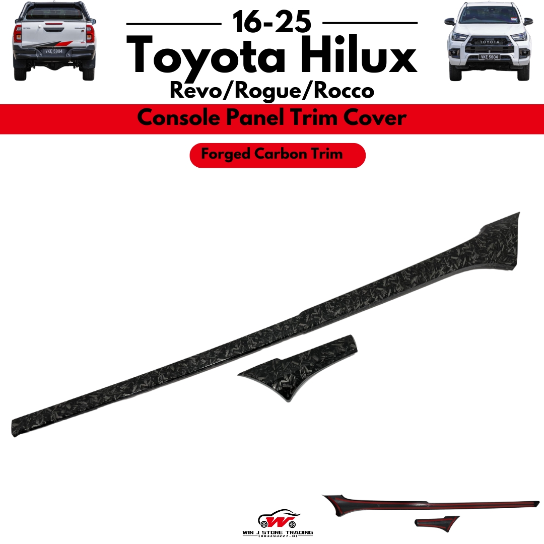 Toyota HILUX ROGUE REVO ROCCO 2016-2025 Forged Carbon Trim Console ...