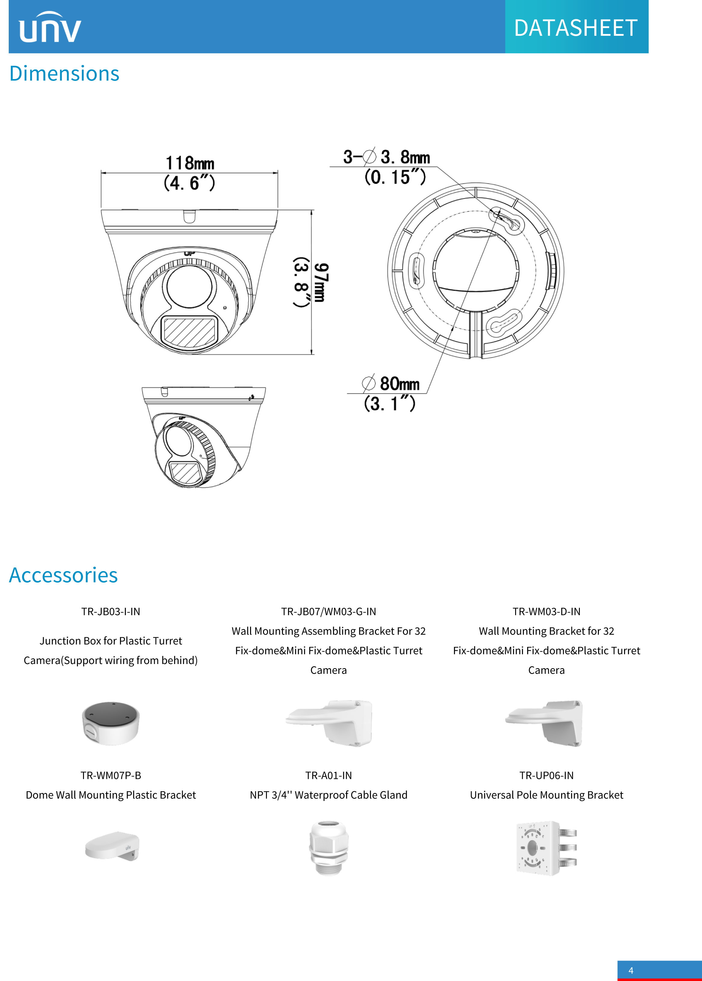 Uniview UNV UAC-T115-AF28 5MP Turret Analog Camera - Uniview 5MP Turret Camera 2.8mm | Shopee ...