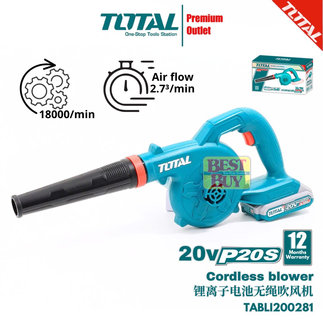 TOTAL P20s series Li-ion Blower w/1Pc Battery, Charger / Solo ...