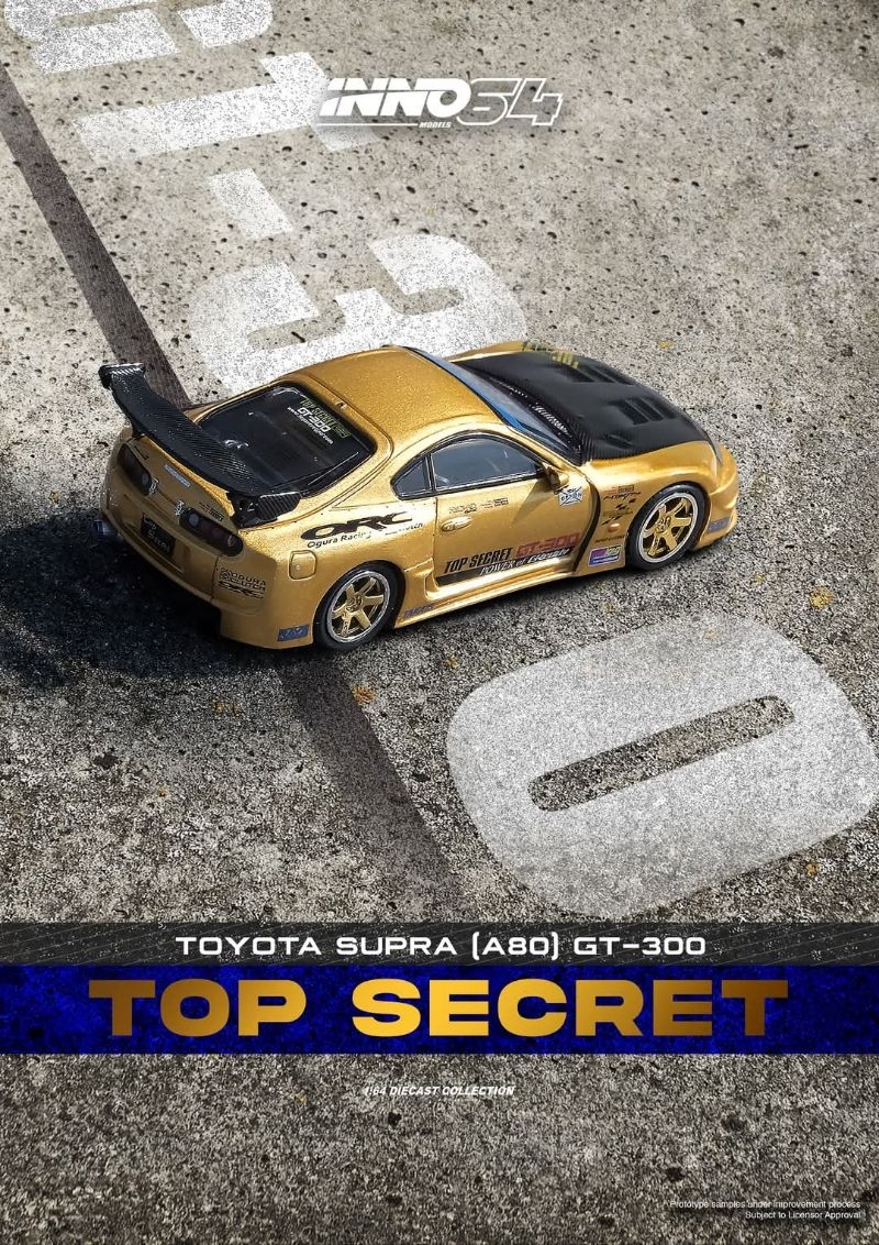 Inno Models Inno64 Toyota Supra A80 Top Secret GT-300 (New & Sealed ...