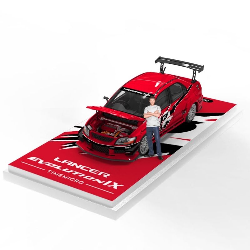Time Micro 1:64 Lancer Evolution IX with Figurine & Extra Tyres (New ...