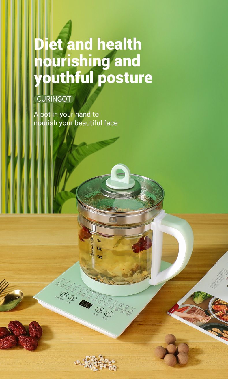 1.8L Electric Health Pot Multi Cooker Timer Keep Warm English Version ...