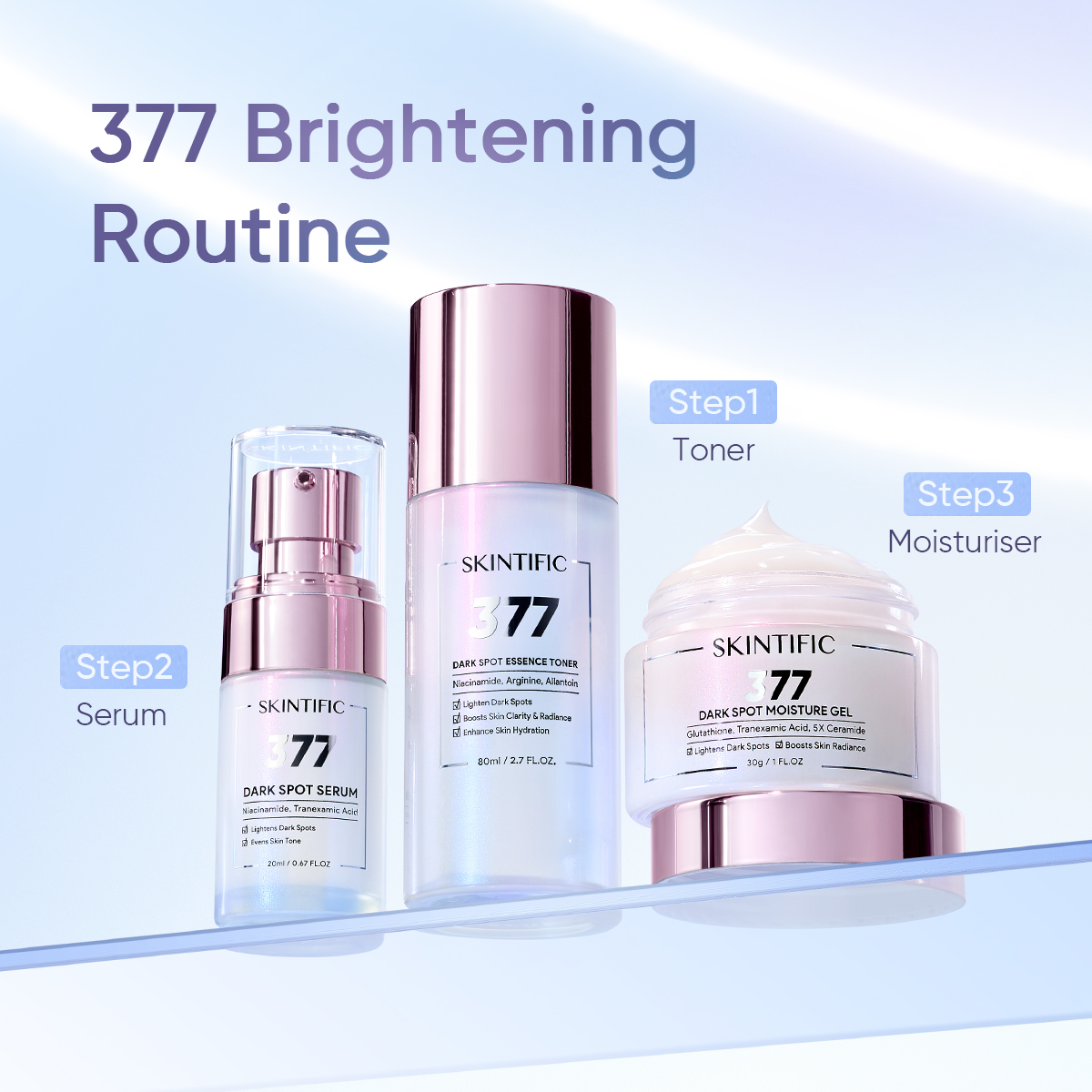 SKINTIFIC 377 Dark Spot Essence Toner Lighten Dark Spots Boosts Skin ...