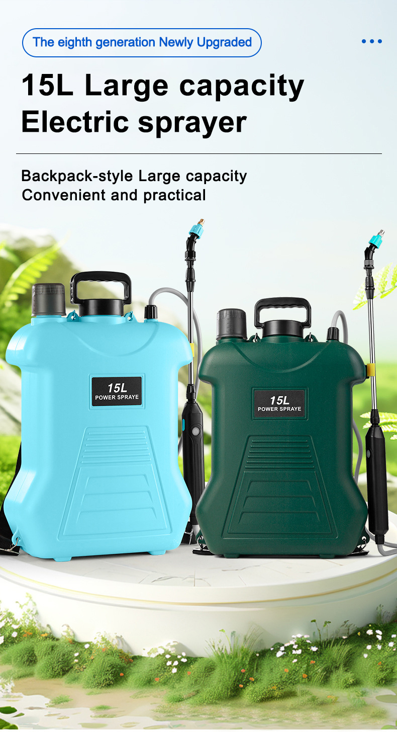 15L Electric Knapsack Sprayer Pump Battery Pump Tong Racun Rumput Pump ...