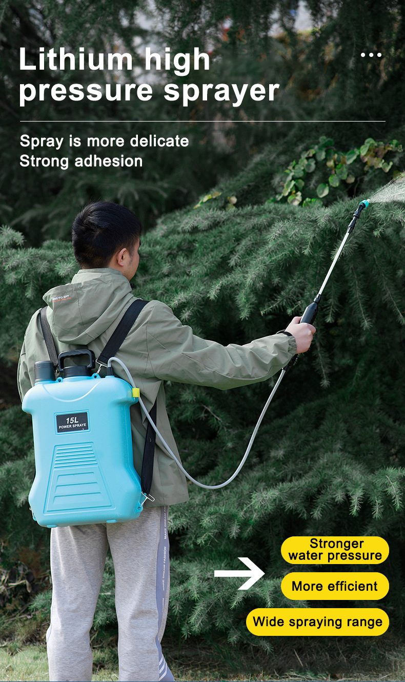 15L Electric Knapsack Sprayer Pump Battery Pump Tong Racun Rumput Pump ...