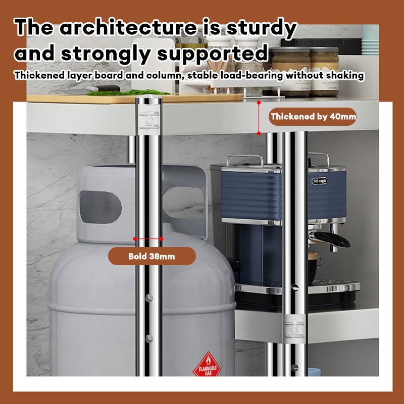 Stainless Steel Kitchen Rak Dapur Gas Cylinder Storage Rack Kitchen ...