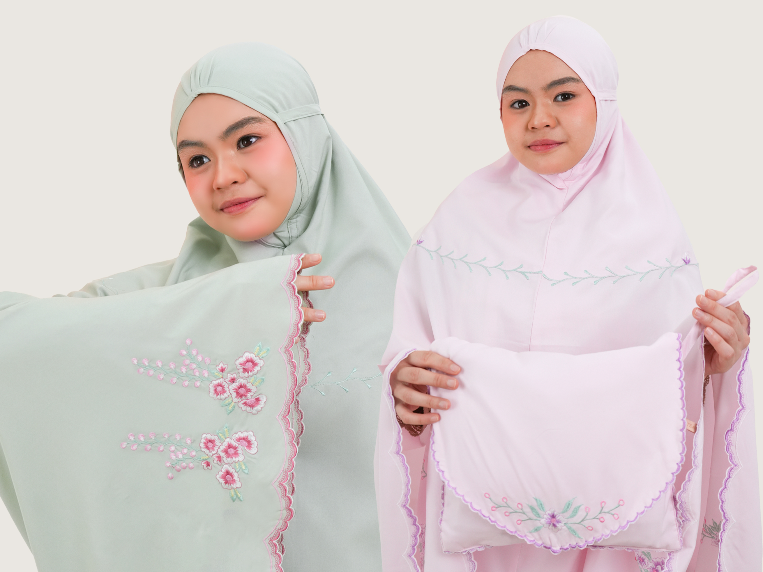 TELEKUNG TEA | MAELY LEORA Tea Basic Cotton Telekung Collection + Bag ...