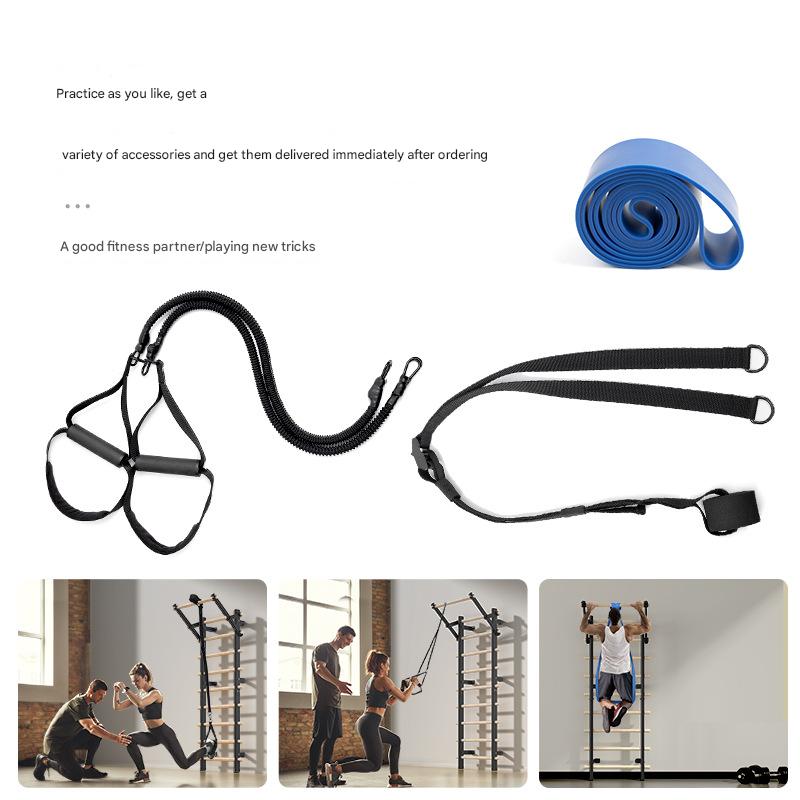 Indoor rehabilitation training with ribbed wooden frame female ...