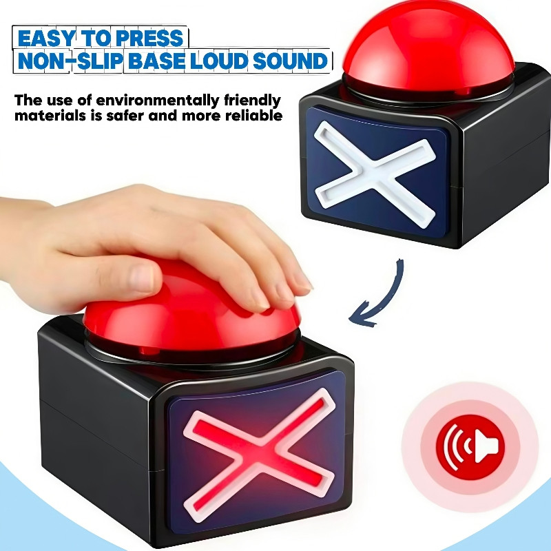 [READY STOCK] Game Answer Buzzer Alarm Button With Sound Light Trivia ...