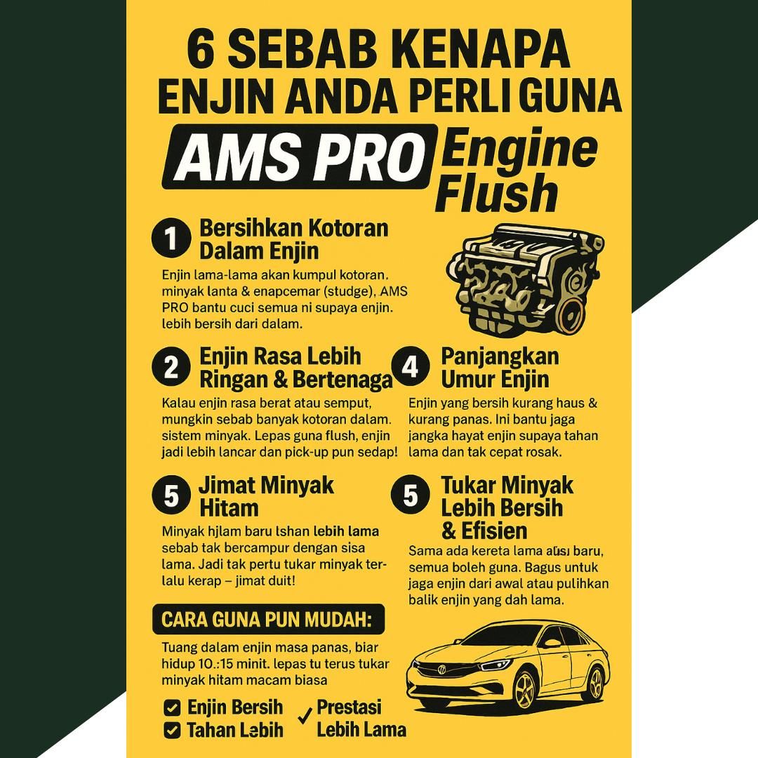 AMS PRO ENGINE FLUSH SUPPLEMENT | CLEAN ENGINE | Shopee Malaysia