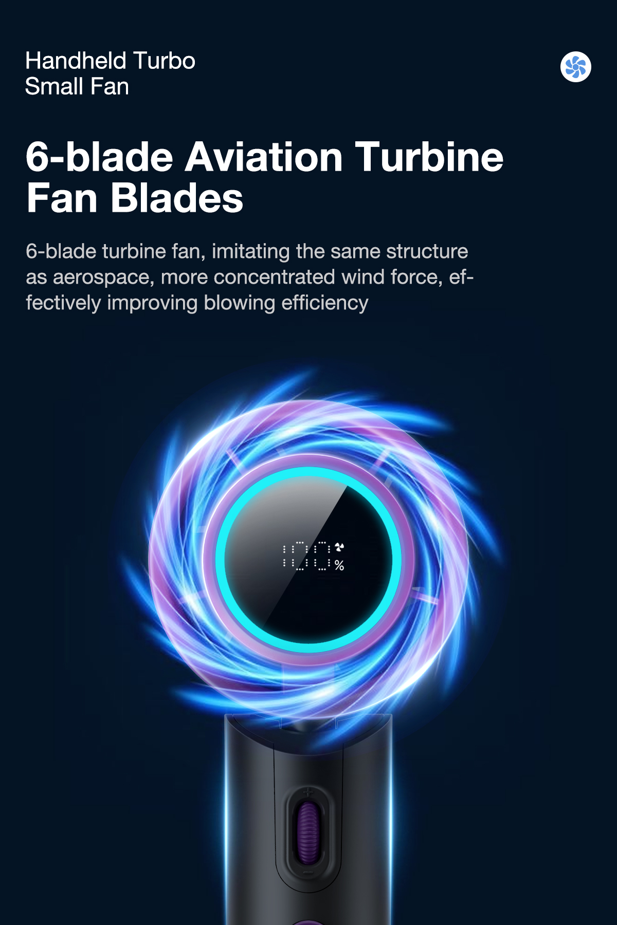 JAMAY Portable Handheld Turbo Fan High Speed kipas mini fan cooler 199 ...