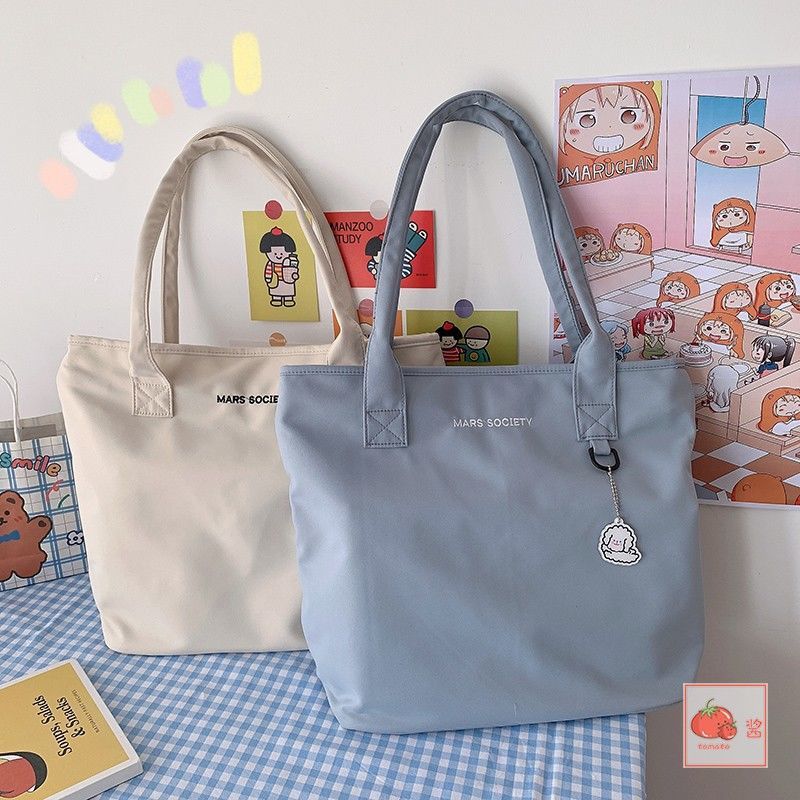 Waterproof Women 15.6inch Tote Bag Japanese Style Simple Shoulder Bag ...