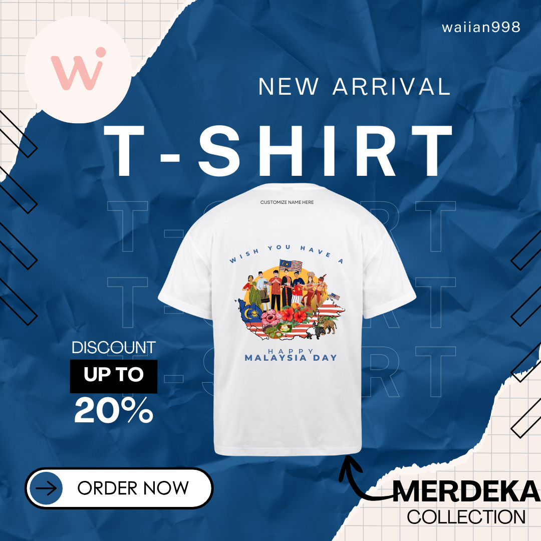 Waiian Wear | Merdeka Tee | Custom name, cute design, Merdeka limited ...