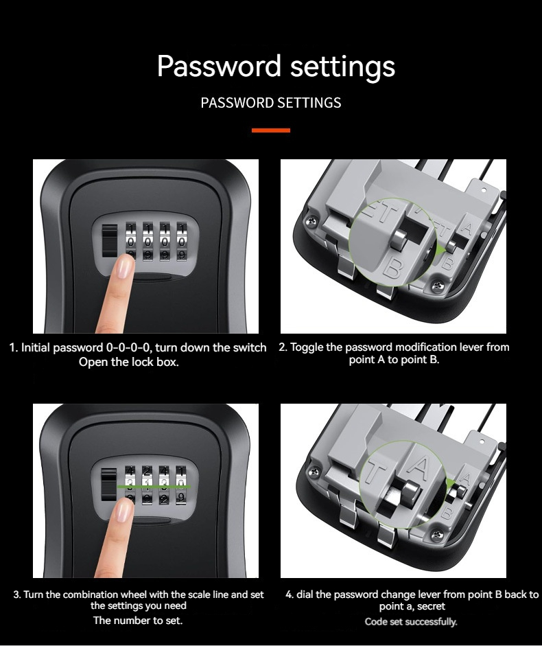 OKY Wall Mount Key Safebox Storage Security Lock Box Homestay AirBnb ...