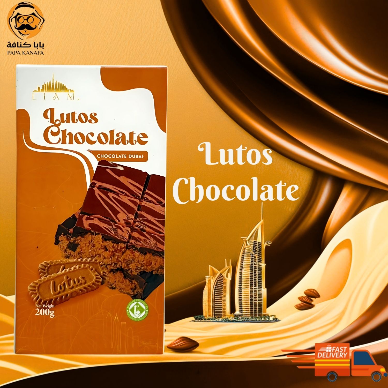 Dubai Chocolate! Lotus Chocolate Bar – Dubai’s Best-Selling Viral ...