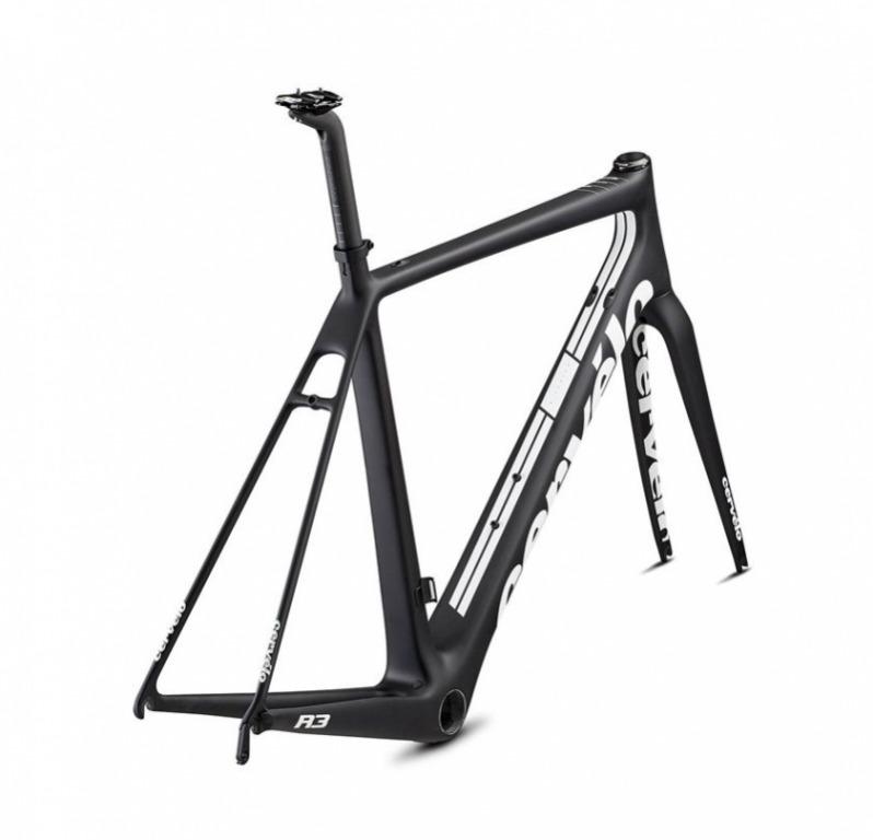 2019 Cervelo R3 Carbon Frameset black/white/white 48cm Road bike racing ...