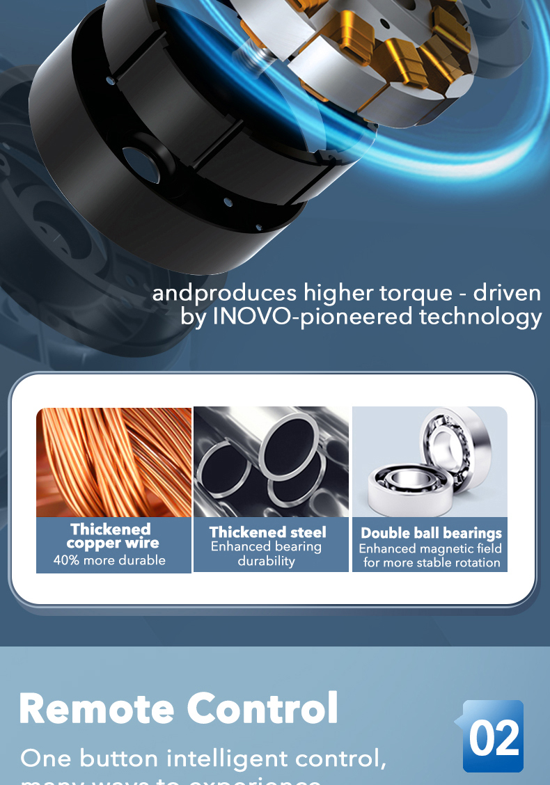 ⚡Best Sale⚡INOVO T1 40 56 DC Silent Ceiling Fan With Lights Remote 5B ...