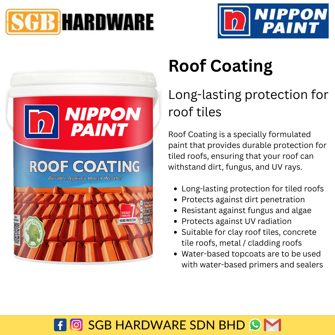 Nippon Roof Coating 5L & 18L (Roof Paint)/ Cat Bumbung - Roof ...