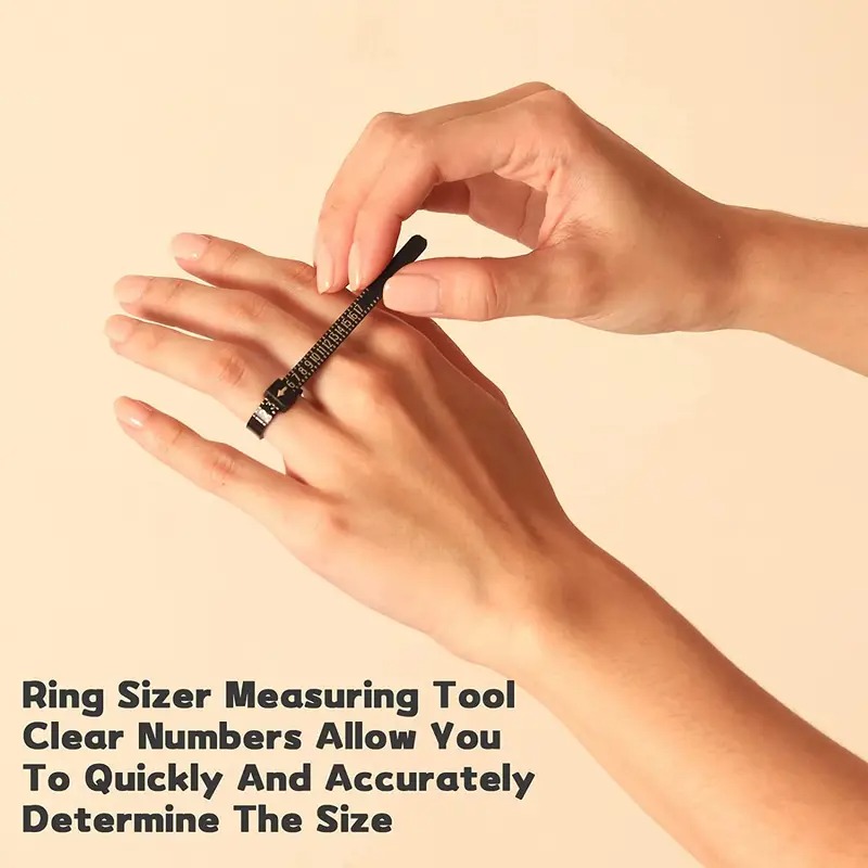 Black Ring Reusable Plastic Ring Sizer Indicator Gauge Tool in the US ...