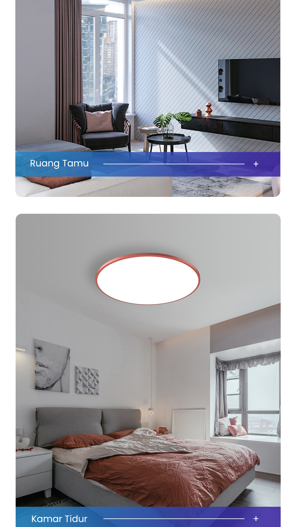 HAN RIVER 3Color Ceiling Light Modern Design 48W/36W/20W Dampproof ...