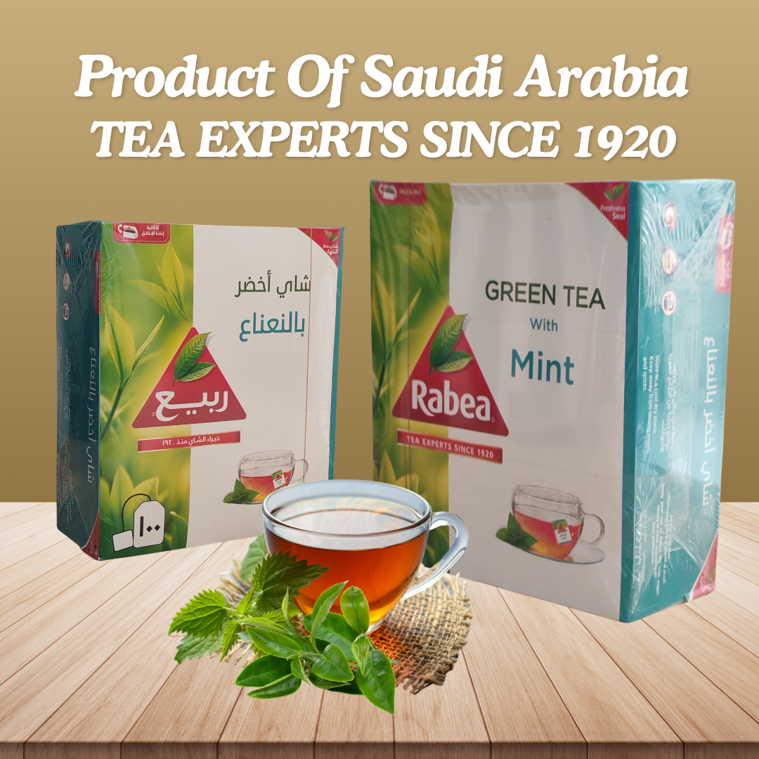 Rabea Green Tea with Mint/Green Tea/Organic/Natural/100Pcs per Box/High ...