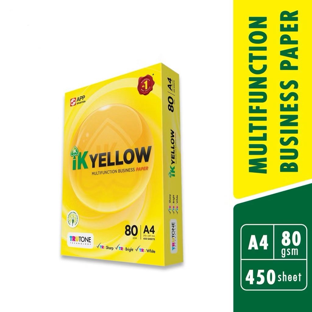 Premium IK Yellow A4 Paper 450s 70g/80g (1 Ream) | Shopee Malaysia