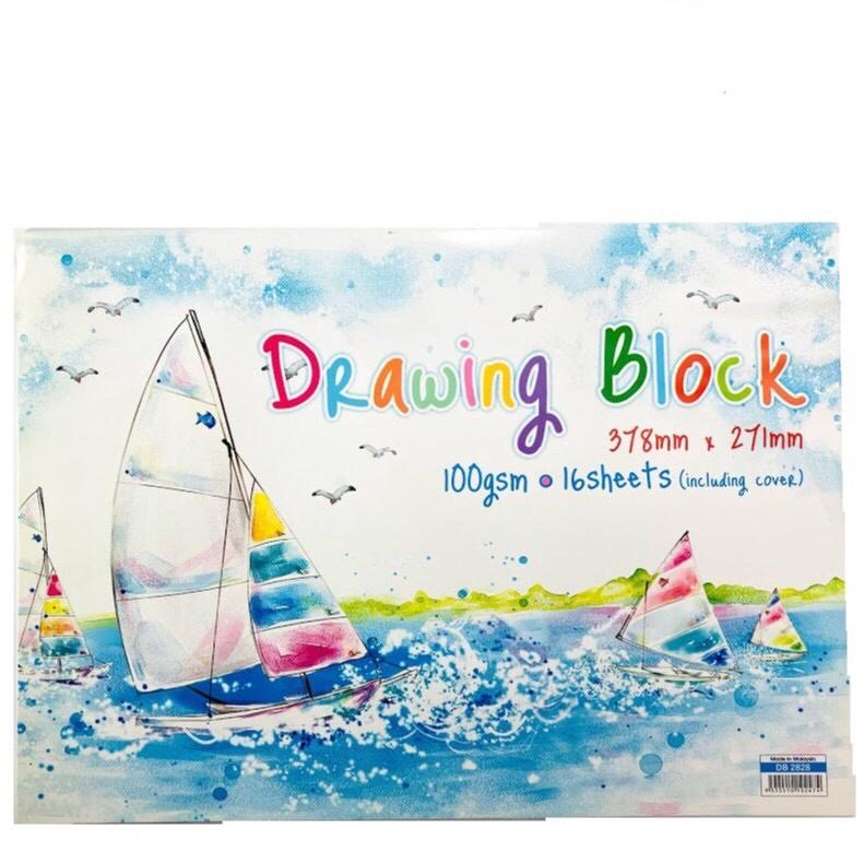 3 Buku Student B4 Drawing Block / Buku Kertas Lukisan Drawing Paper ...