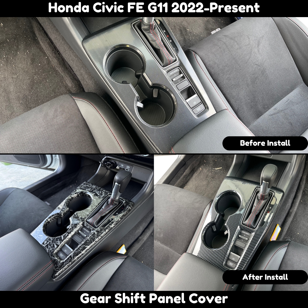 Honda Civic FE G11 2022-2025 Forged Carbon Trim Gear Shift Panel ...