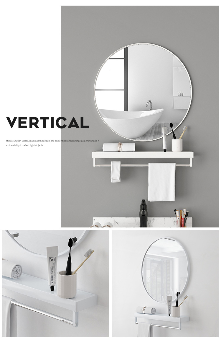 HAP - Hole-Free Bathroom Mirror Wall Mirror Vanity Mirror Makeup Mirror ...