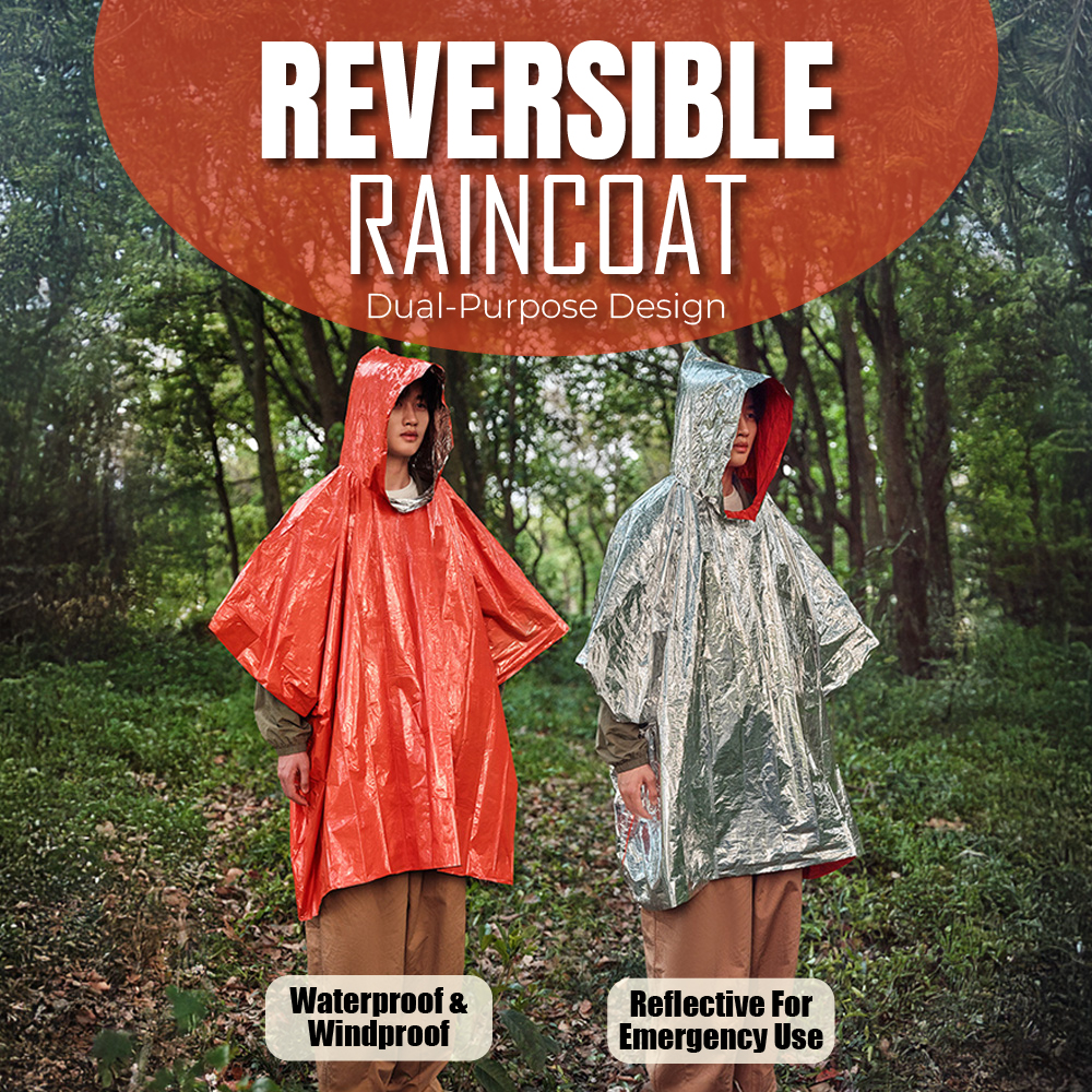 Emergency Rain Coat Camping Outdoor Survival Sleeping Bag Hiking ...