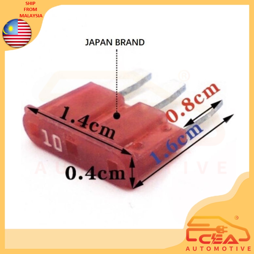 MICRO MINI FUSE PEC 3 PIN BLADE AUTOMOTIVE MAZDA FORD RANGER MONDDEO ...