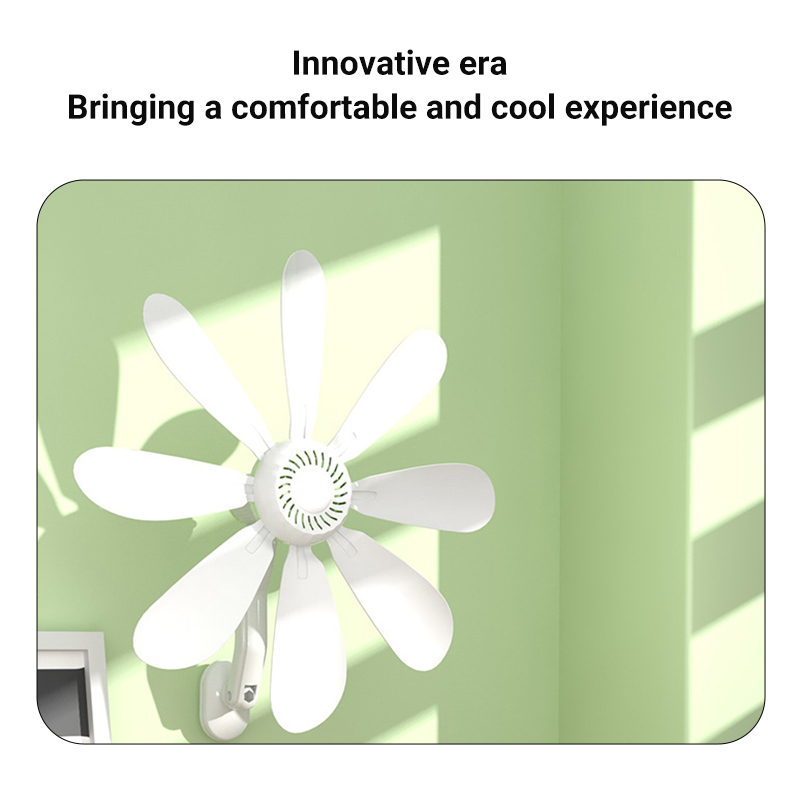 DIY MAX No-Drill Wall Mounted Electric Fan Hang Ceiling Fans Mute Small ...