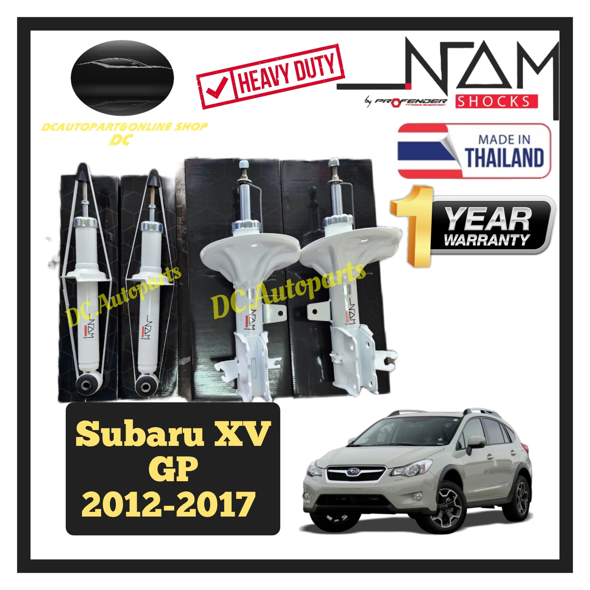 NAM THAILAND HEAVY DUTY SHOCK ABSORBER SUBARU XV GP 2012-2017 FRONT OR ...