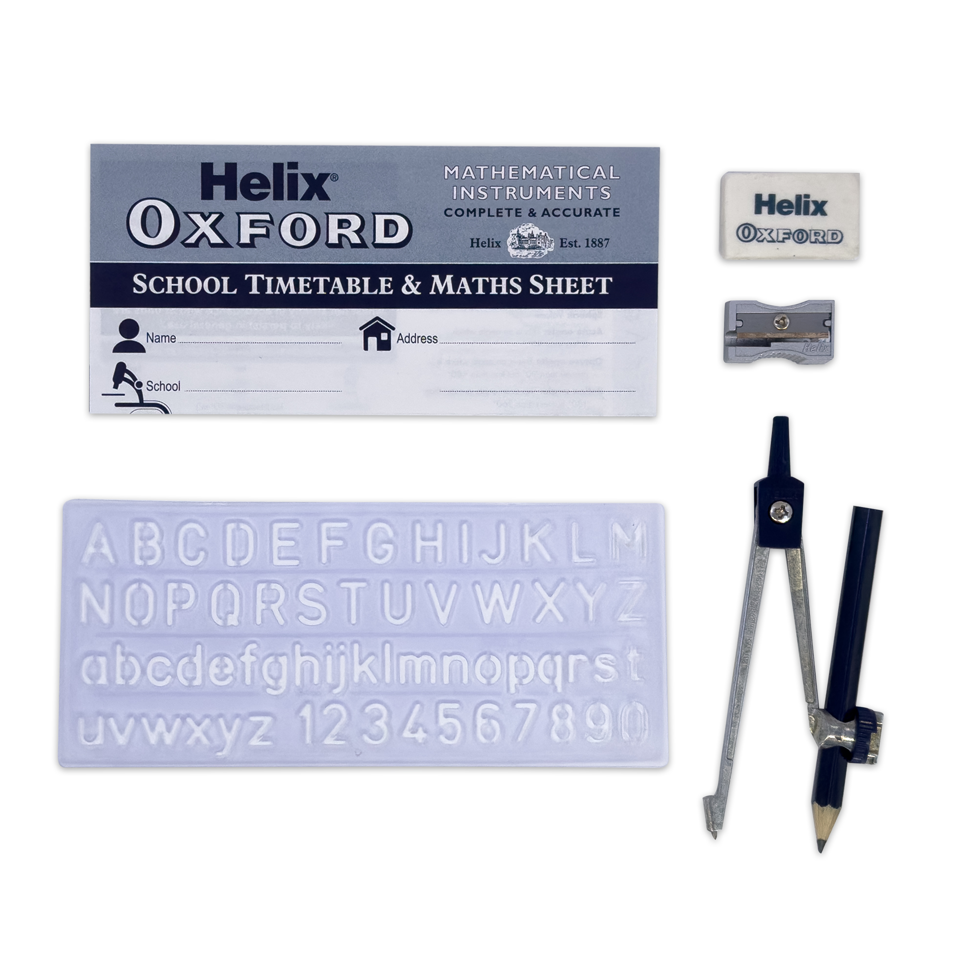Helix Oxford Premium Maths Set 32166 | Complete Geometry Kit with Metal ...