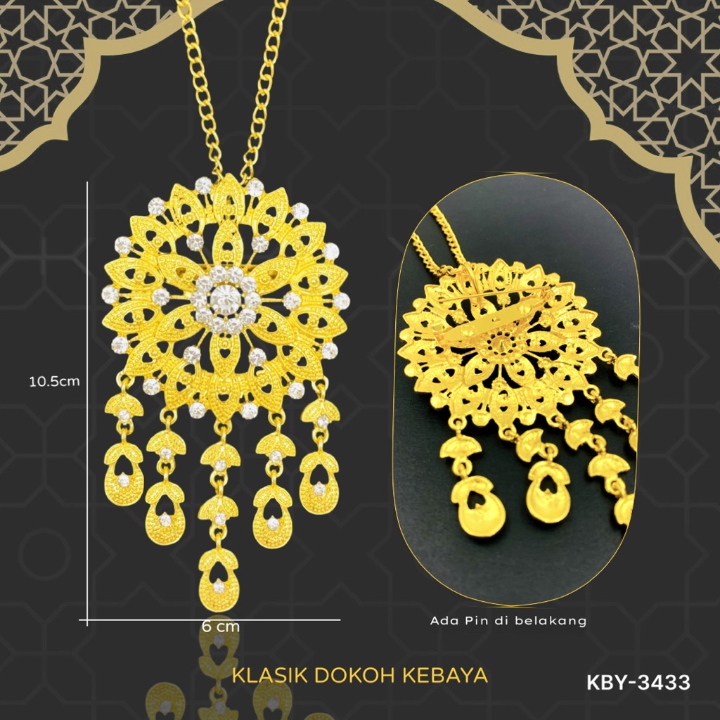 Elegant Brooch Bridal Kebaya Brooch Hijab Klasik Kerongsang Kebaya ...