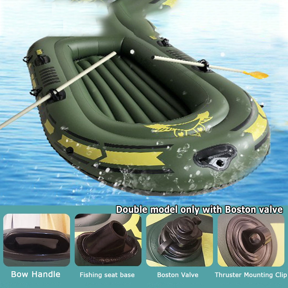 Inflatable Kayak Boat – 2/3 Person Fishing & Rescue Raft | Explorer ...