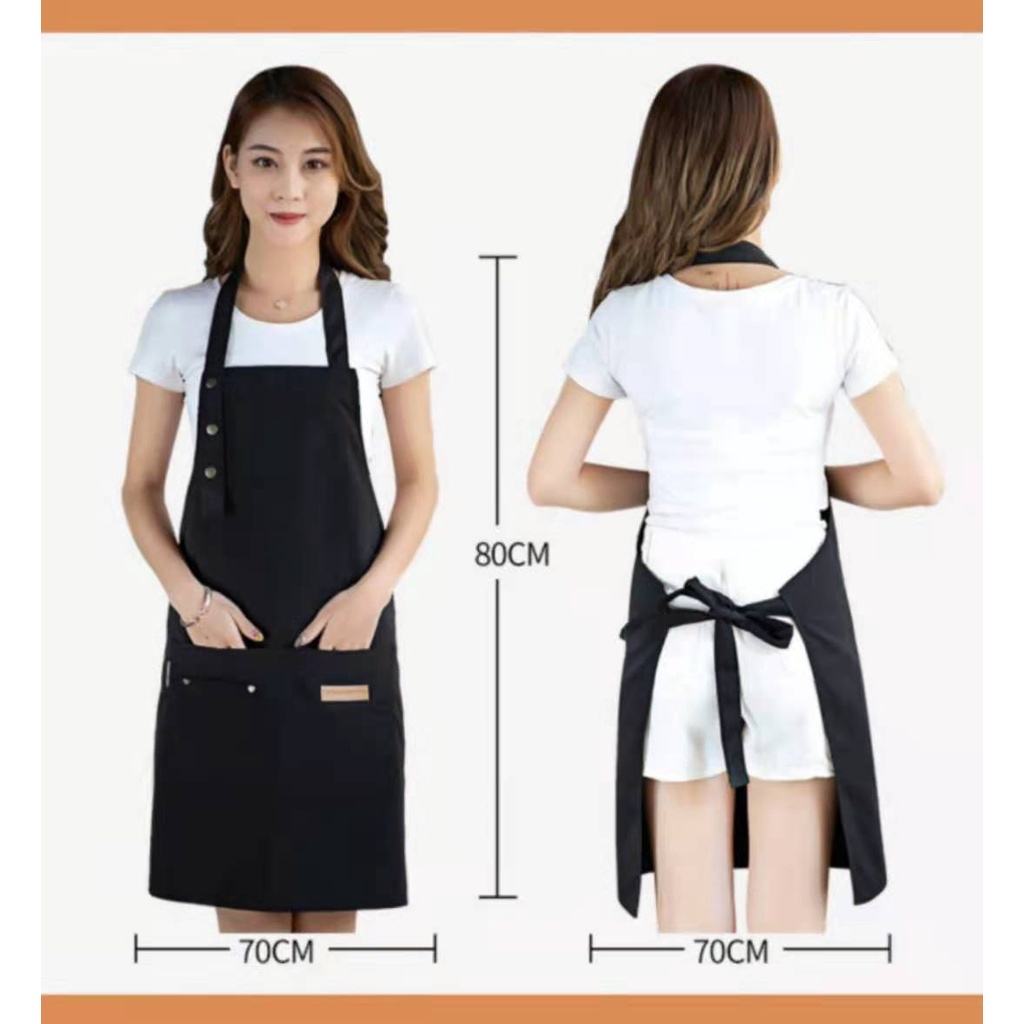 Waterproof Hang Neck Apron - Stylish Kitchen and Coffee Shop Apron for ...