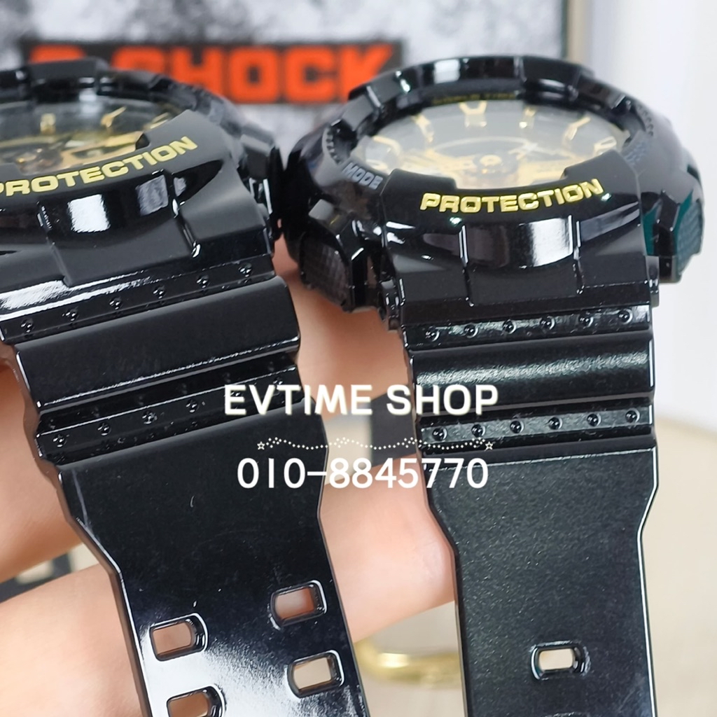 COUPLE SET CASIO BABY-G&G-SHOCK BLACK GOLD BA-110X-1A / GA-110GB-1A ...
