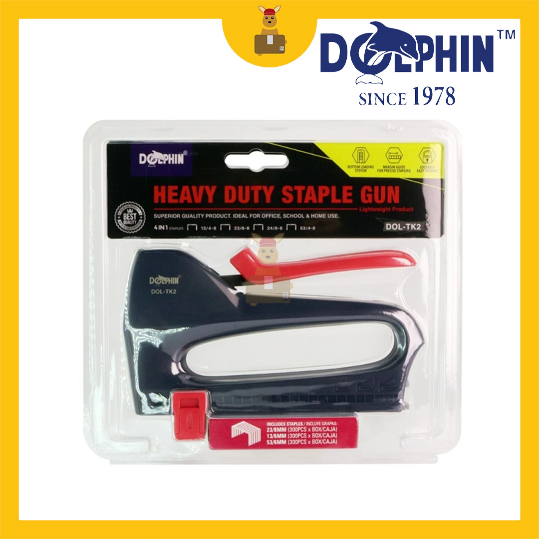DOLPHIN Gun Tacker Stapler Heavy Duty Stapler Gun (DOL-TK2) | Shopee ...