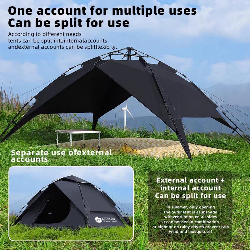 KEEPHIKE Automatic Camping Tent Outdoor Waterproof 2-4 People | Shopee ...