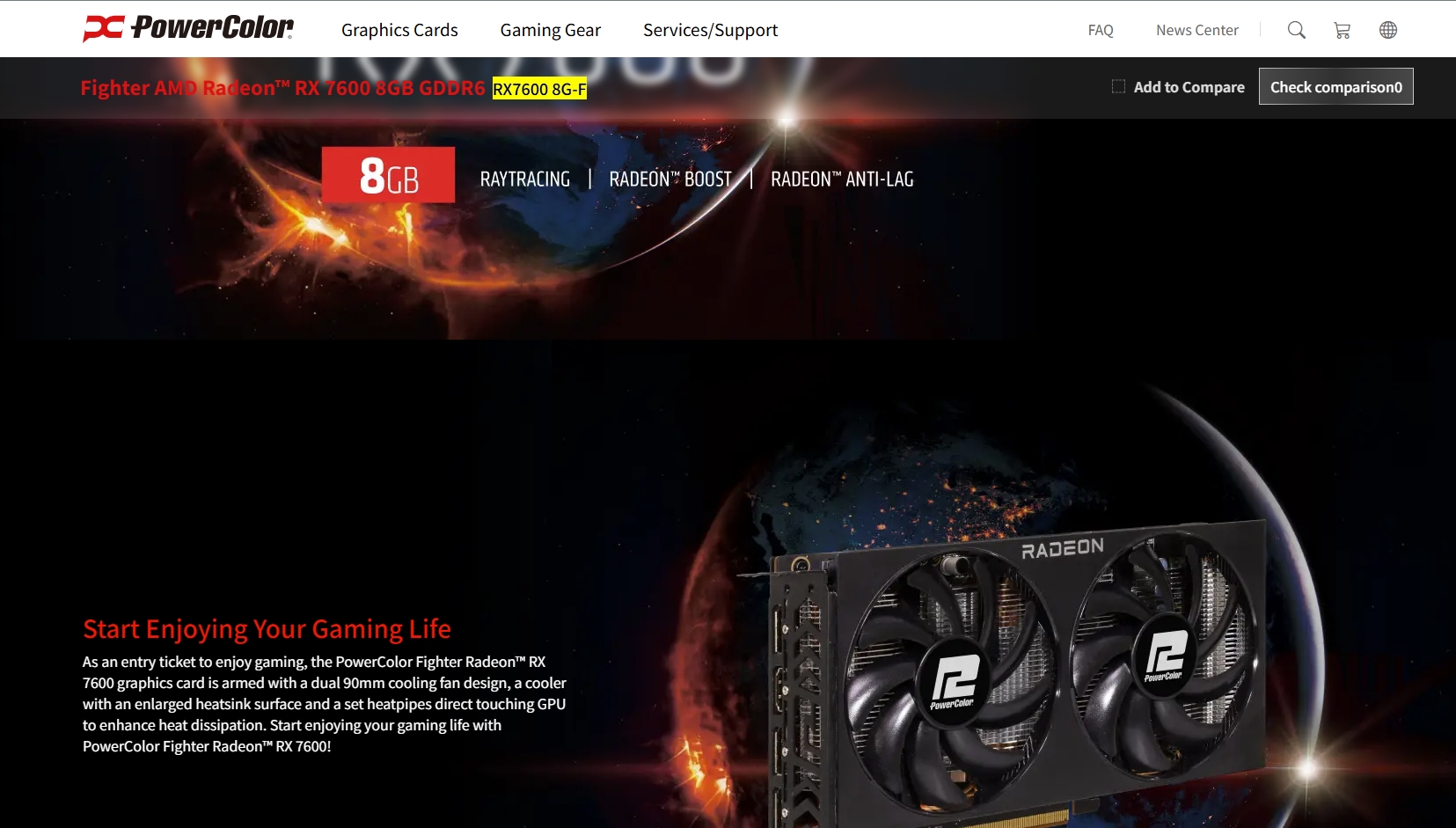 POWERCOLOR HELLHOUND SAKURA AMD RADEON RX 7800 XT 16GB GDDR6 256BIT ...